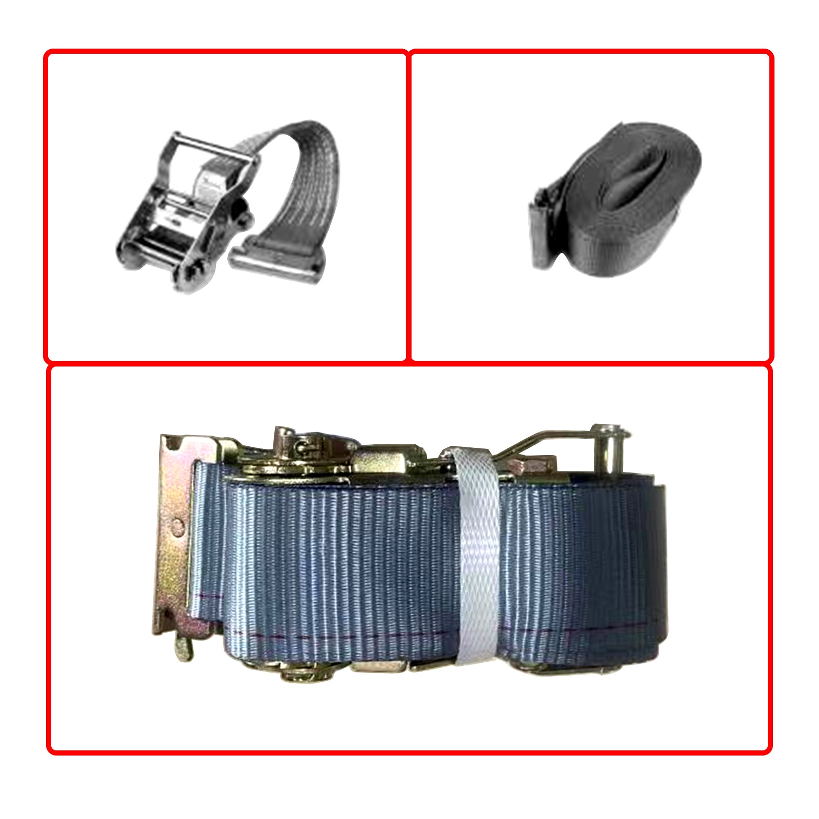 16FT X 2in Grey Ratchet Straps with E-Hook – East Truck Parts