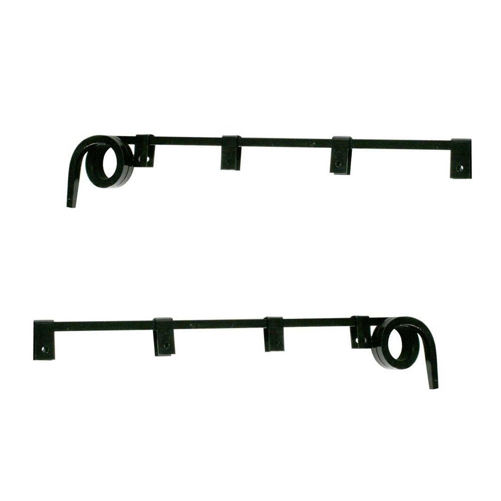Universal Black Straight 0.64" Square Spring Steel Arm Mud Flap Hanger ...